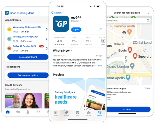 Download now from the app store - App Features - myGP